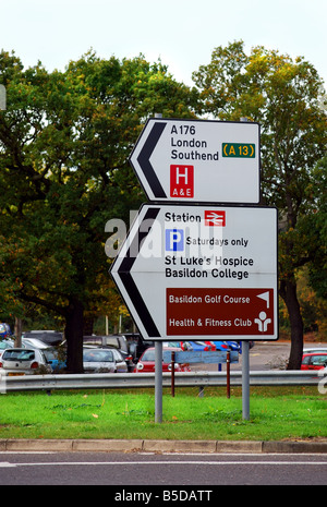 Basildon Essex Road Sign Stock Photo - Alamy
