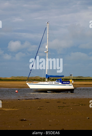 ravenglass cumbria harbour low tide beach beached bilge keel mooring ...