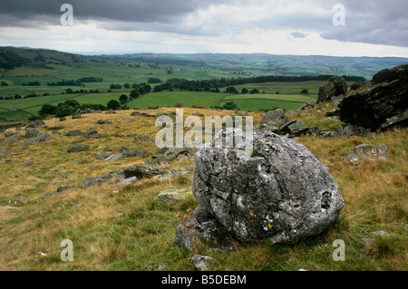 Norber erratics, boulders left on limestone pavement by erosion ...