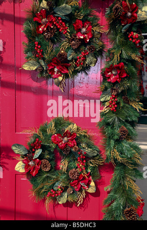 Door Reeves for Christmas Decorations Stock Photo - Alamy