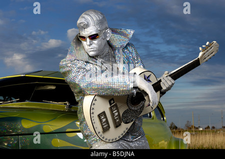 License available at MaximImages.com - Silver Elvis Stock Photo - Alamy