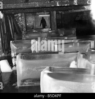 Ice Factory: General scene at a London factory which manufacture ice ...