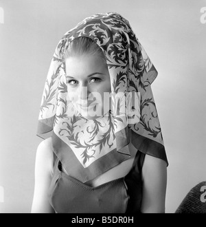Clothing: Fashion: Headscarf. 1966 B1921-005 Stock Photo - Alamy