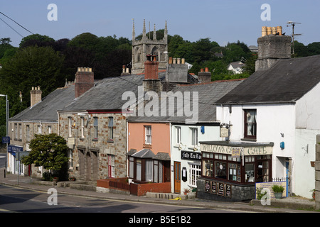 Bodmin town center typical houses Cornwall Great Britain United Kingdom ...
