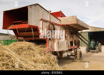 Field Marshall Tractor with Threshing Drum Stock Photo - Alamy