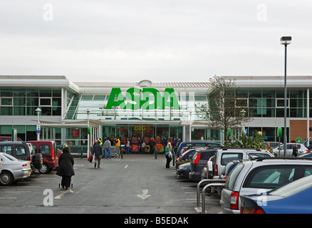 the entrance to asda supermarket at penryn,cornwall,uk Stock Photo - Alamy