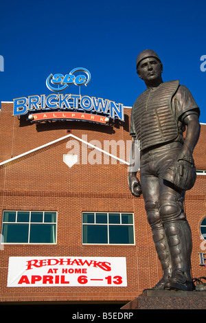 Johnny Bench statue, Bricktown, Oklahoma City, Oklahoma, USA Stock ...
