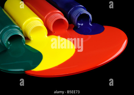 Spilt red paint Stock Photo - Alamy