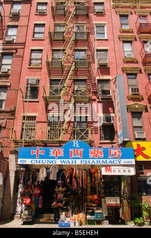 Typical Manhattan Apartment Blocks with Fire Escape Ladders and Water ...