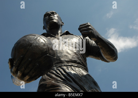 Statue of William Ralph Dixie Dean outside of Everton Football club ...