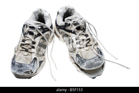 Pair of Old Running Trainers Stock Photo - Alamy