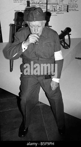 Actor Arnold Ridley who plays Private Godfrey in the BBC television ...
