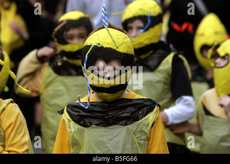 entrants in the Nelson masked parade Stock Photo - Alamy