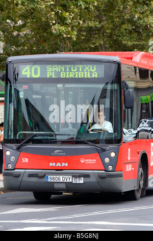 Bilbao Bilbo city bus in city centre Spain Stock Photo - Alamy