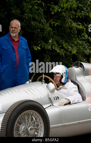 Pink Floyd driver Nick Mason sits in an Auto Union at the Goodwood ...