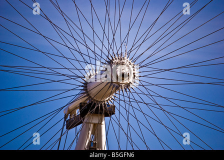 Spokes And Hub Of The London Eye England UK Stock Photo - Alamy