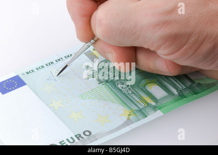 Drawing one hundred euro bill Stock Photo - Alamy