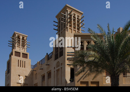 WIND TOWERS UNIQUE TO ARAB ARCHITECTURE, DUBAI Stock Photo - Alamy