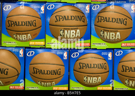 Spalding NBA basketballs stacked atop each other 30 08 2008 Stock Photo ...