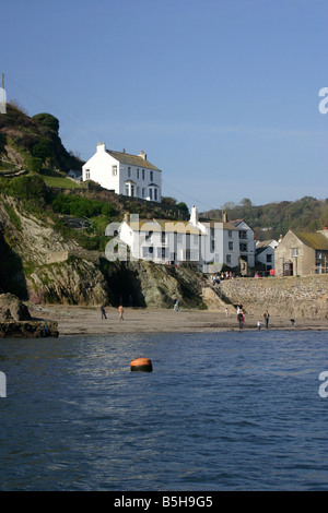 Willy Wilcox cave and cottage, Polperro, Cornwall, United Kingdom Stock ...