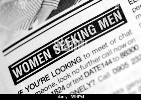 women seeking men personal ads in a newspaper dating section in the uk ...