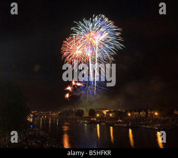 Firework Display at the Annual Riverside Festival in Nottingham ...