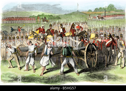 India. Sepoy Rebellion (1857). English delegation Stock Photo - Alamy