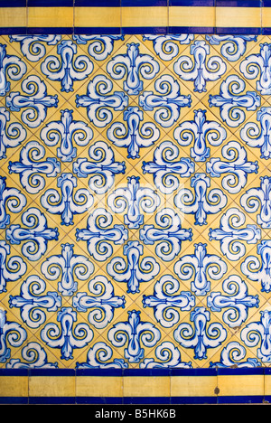 decorative tiles outside Central Market Valencia Spain Stock Photo - Alamy