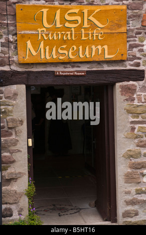 Exterior of Usk Rural Life Museum in the rural market town of Usk ...