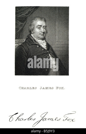 Portrait Charles James Fox The Honourable British Whig statesman ...