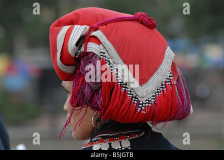 ethnic Hmong tribe 'Red Dzao' in Northern Vietnam Stock Photo - Alamy