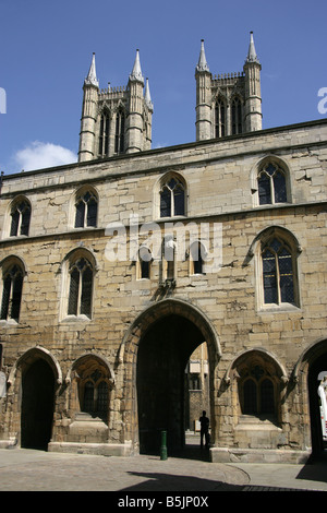 West front of Lincoln Cathedral and Exchequer Gate, Lincoln ...