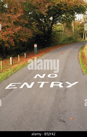 British no entry road markings Stock Photo - Alamy