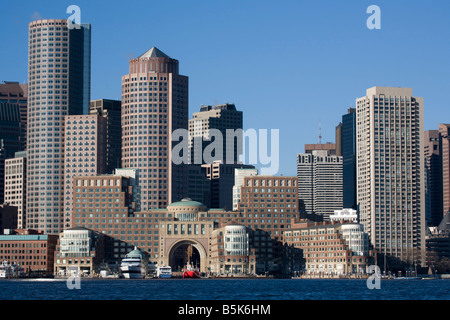 Boston Skyline from River Hudson Stock Photo - Alamy