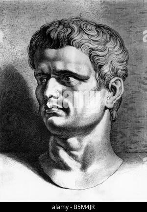 Portrait of Marcus Junius Brutus (85-42 BC), Roman politician, Ancient ...