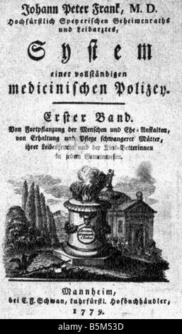 JOHANN PETER FRANK (1745-1821) German physician Stock Photo - Alamy