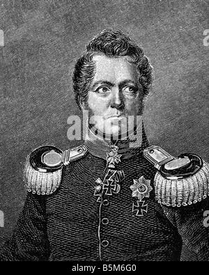 Count August Wilhelm Neidhardt von Gneisenau (1760-1831) in the dark ...