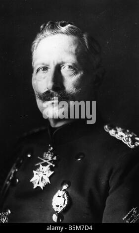 Wilhelm II, 27.1.1859 - 4.6.1941, German Emperor 1888 - 1918, death ...