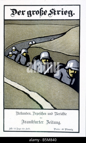 1918 The Great War front page Battle lines of the Western Front 1914 ...