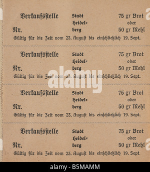 2 G75 L1 1917 6 E Food Ration Card Milk WWI Germany History Germany ...