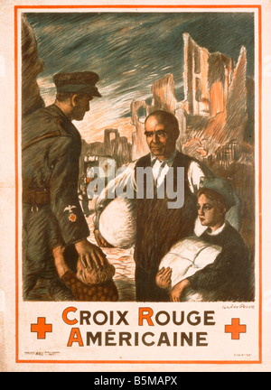 An American Red Cross propaganda poster to promote support for the Red ...