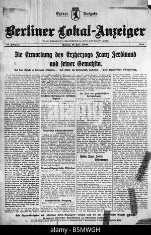 9OE 1914 6 28 E1 1 Assassin Sarajevo 1914 Kronen Zeitung Prehistory of ...
