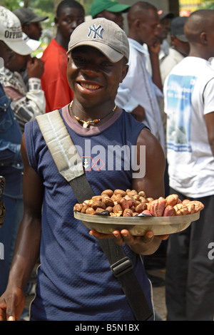 Kola nuts being sold by street vendor Douala Cameroon West Africa Stock ...