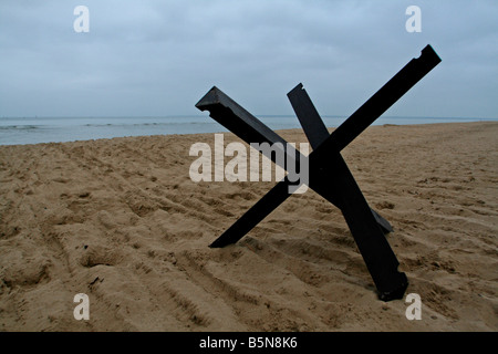 German Tank Traps Hedgehogs on Utah Beach site of the famous D-Day ...