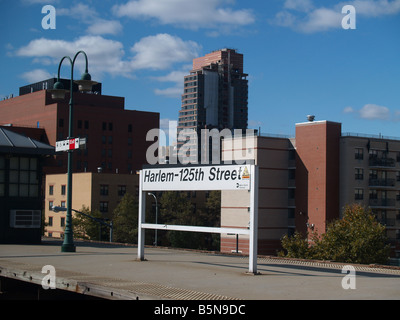 Train at Harlem 125 Street Metro North train station, New York Stock ...