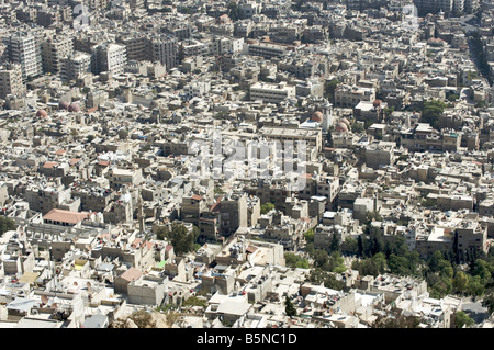 Aerial view of city Damascus Syria Middle East Stock Photo - Alamy