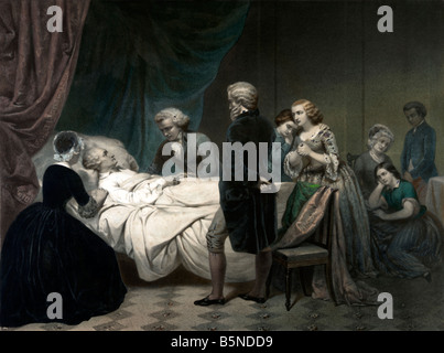 George Washington On His Death Bed, 1799 Stock Photo - Alamy