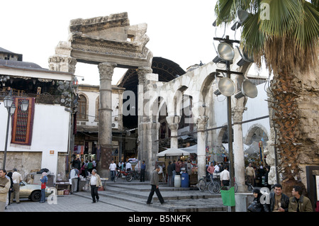 Western Temple Gate Roman Temple of Jupiter Old Damascus Syria Stock ...