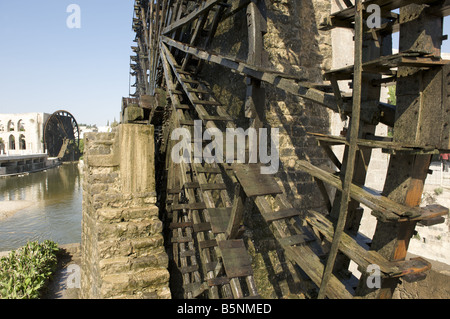 Norias, ancient water irrigation system, Hama, Syria Stock Photo - Alamy