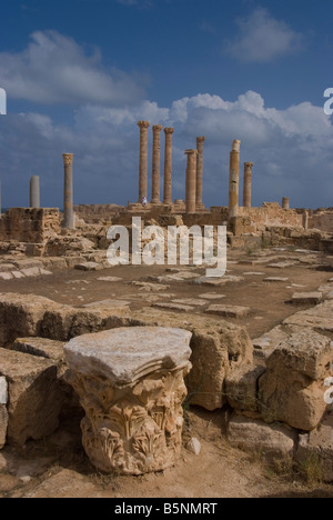Basilica, Roman site of Sabratha, Libya Stock Photo - Alamy